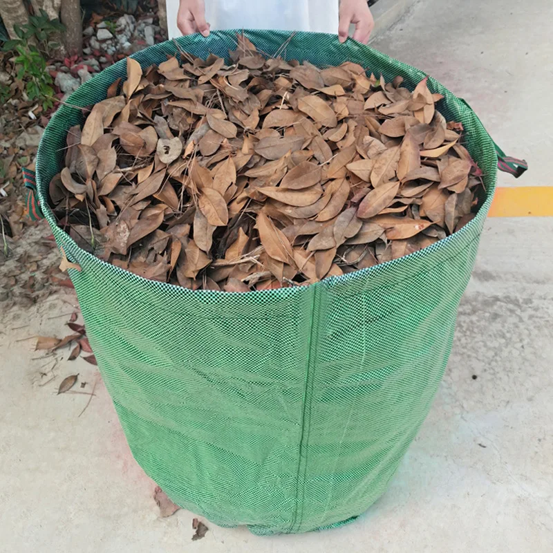120/200L Foldable Garden Garbage Waste Container Storage Bag Reusable ...