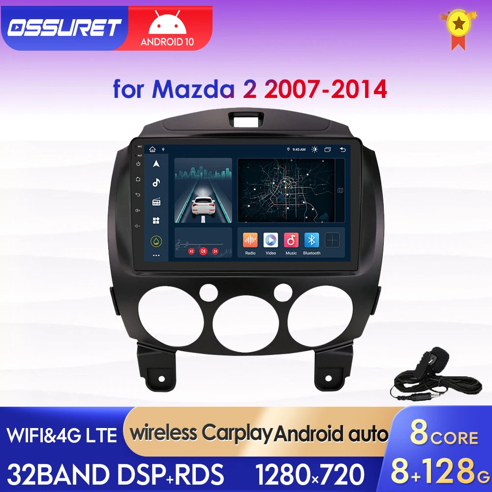 Car Android Radio Multimedia Player For Mazda 2 Mazda2 2007 2008 2009 ...