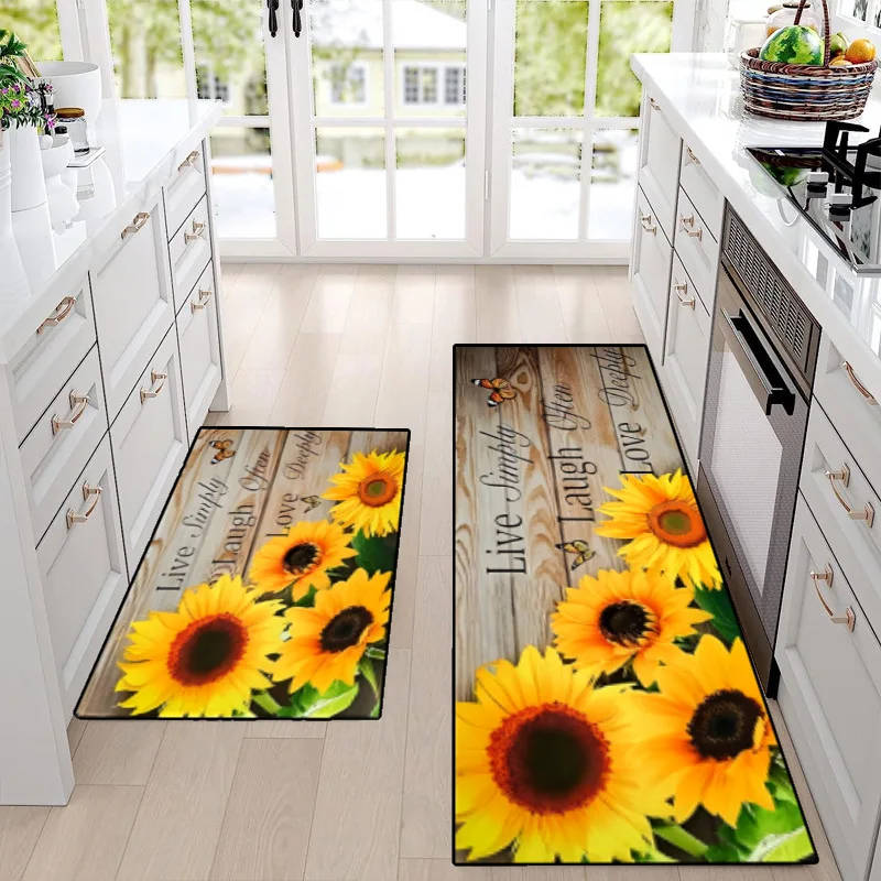 Sunflower-Kitchen-Floor-Mat-Spring-Flower-Entry-Door-Mat-For-Living ...