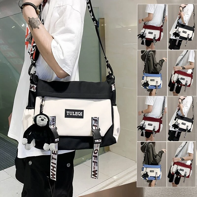 Messenger Bag Men Fashion Large Capacity Shoulder Bag Casual Student's ...