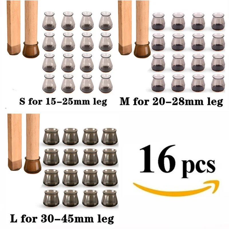 16pcs-Silicon-Furniture-Leg-Protection-Cover-Anti-slip-table-chair ...