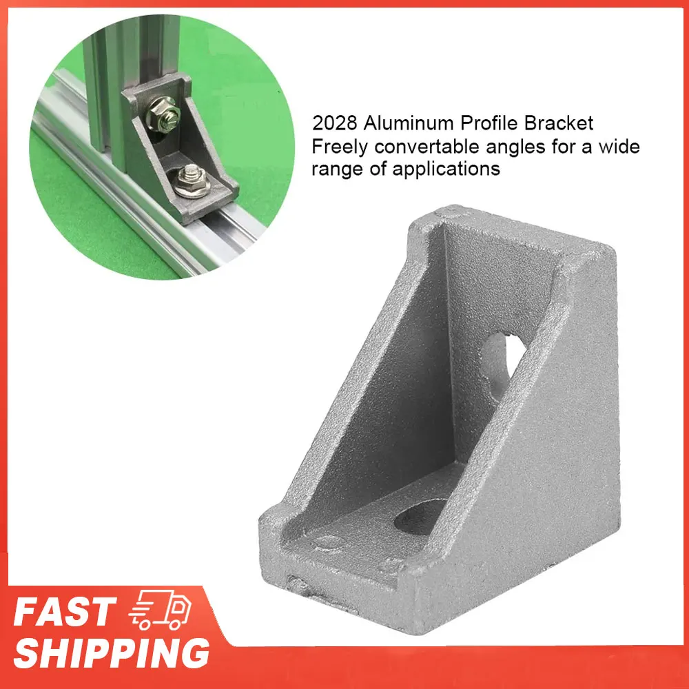 2 Holes Right Angle L Type 50Pcs Aluminum Corner Bracket for 2028 ...
