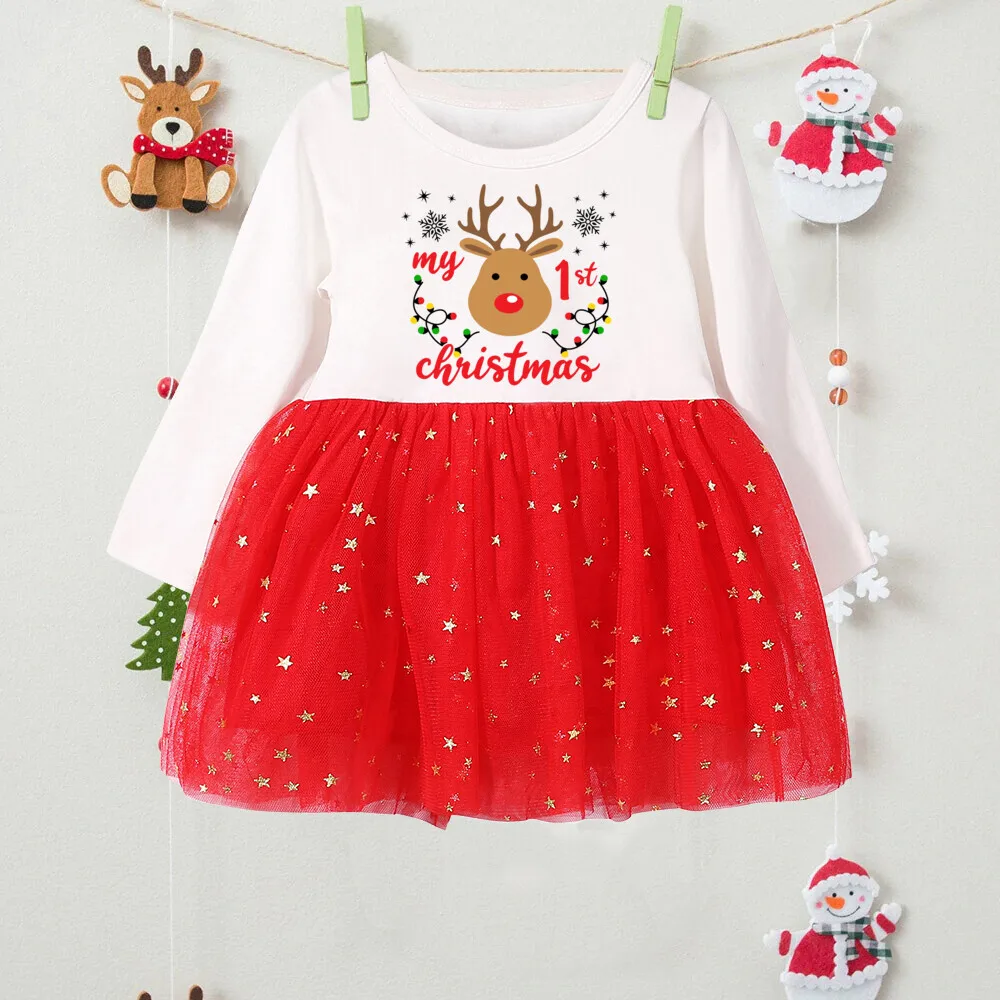 First-Christmas-Outfit-for-Girls-My-1st-Christmas-Toddler-Infant-Girl ...