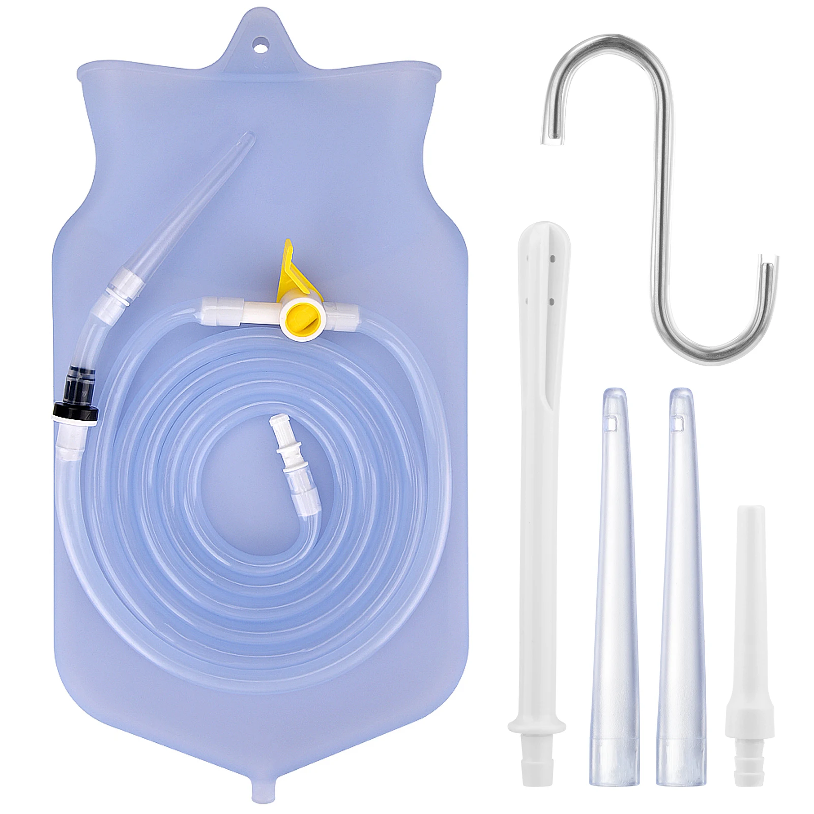 Enema-Bag-Kit-2L-Medical-Grade-Reusable-Silicone-Water-Colon-Bags-Home ...