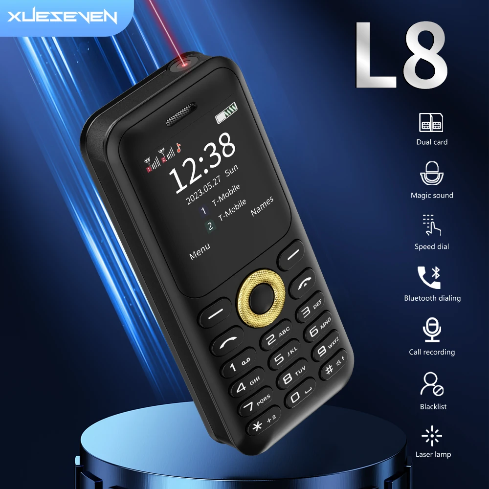 XUESEVEN-L8-Mini-Laser-Mobile-Phone-2G-GSM-Dual-SIM-Magic-Voice ...