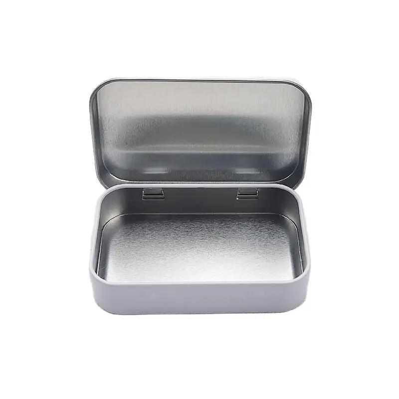 Size:95*60*21mm small rectangle tin box with double white color coating ...