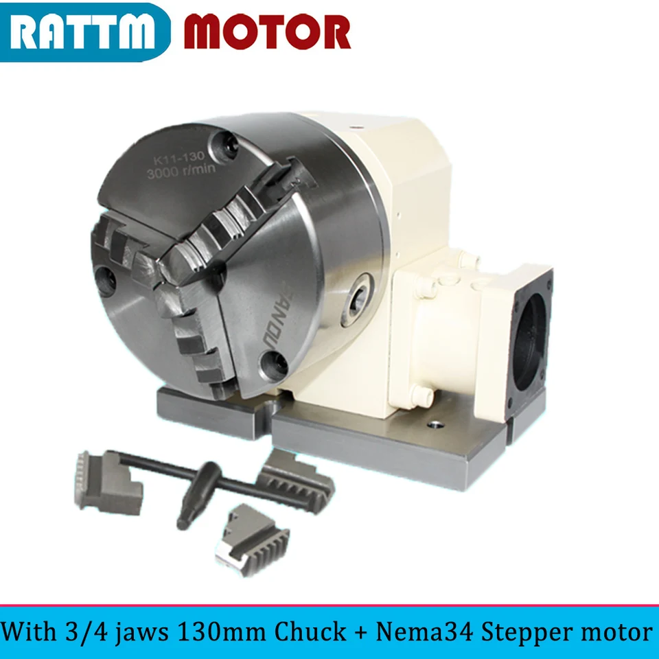 6 Axis Cnc CNCTOPBAOS Rotary CNC 4th Axis,K11-80mm 3 Jaw Chuck ...