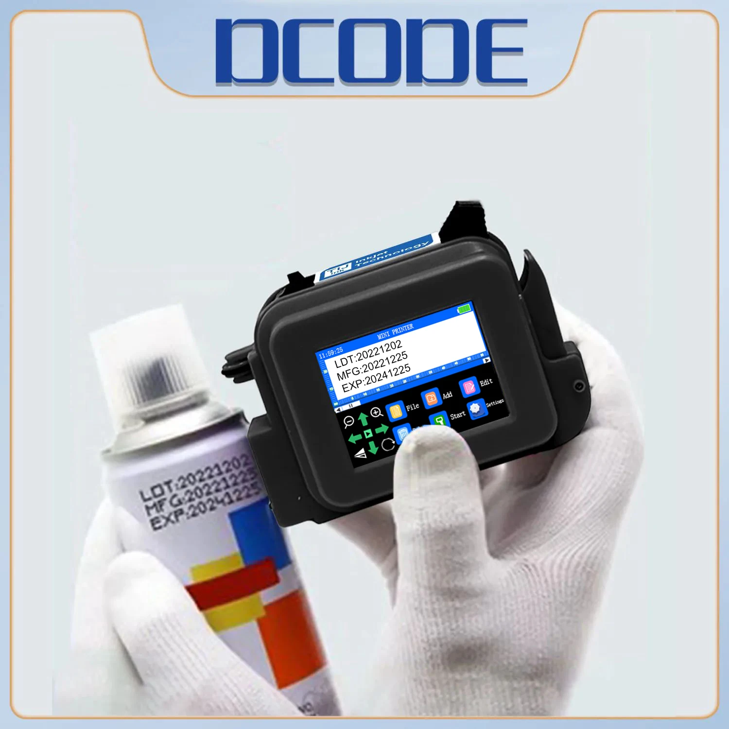 DCODE-XMINI-12-7mm-Portable-Mini-Handheld-Thermal-Inkjet-Printer-for-Text-QR-Barcode-Batch ...