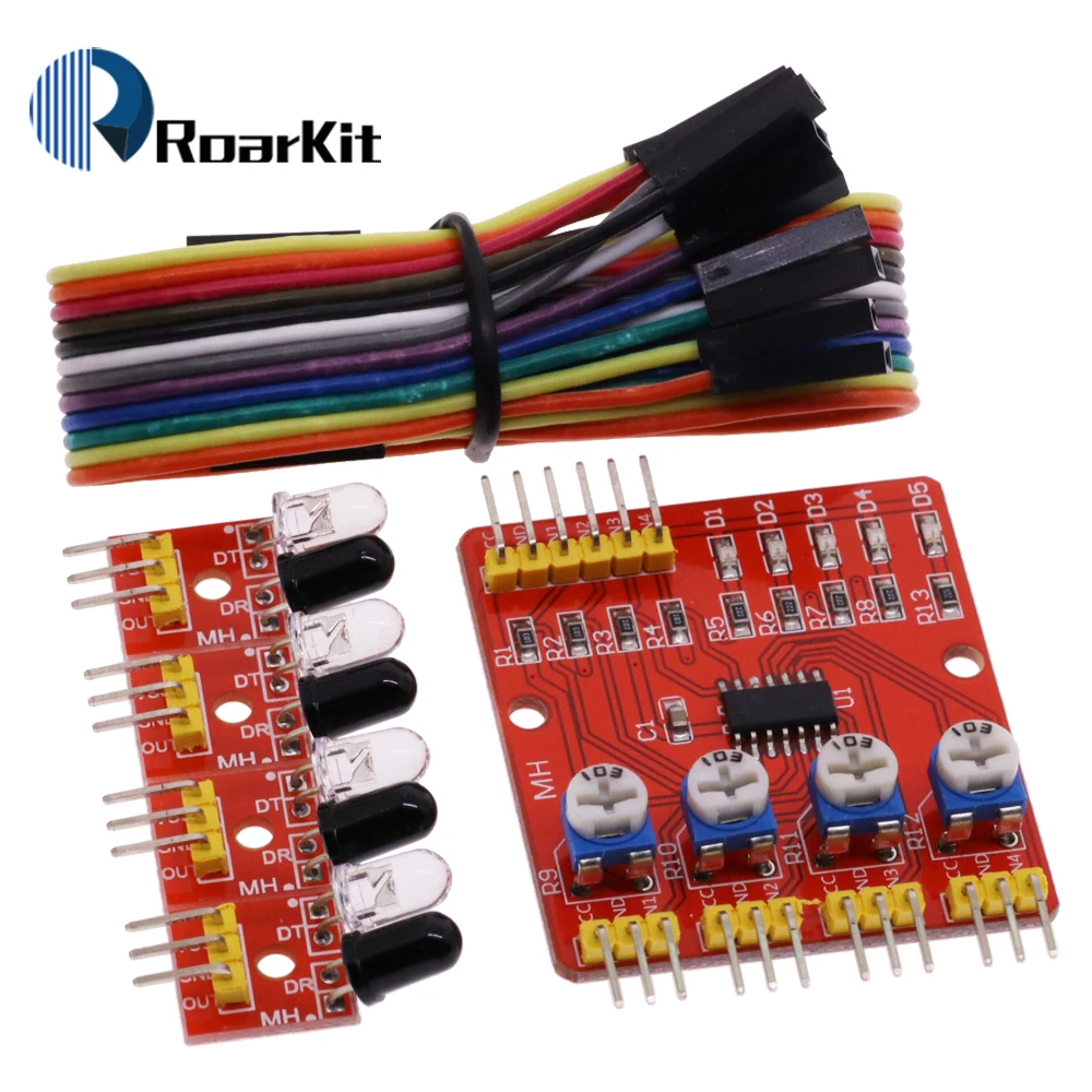 Four-way Infrared Tracing / 4 Channel Tracking Module / Transmission ...