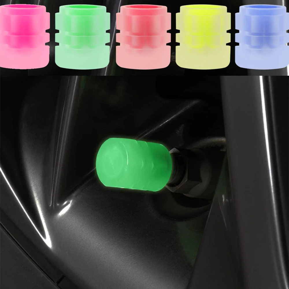 5-Color-Luminous-Tire-Valve-Cap-Car-Wheel-Hub-Glowing-Dust-proof ...