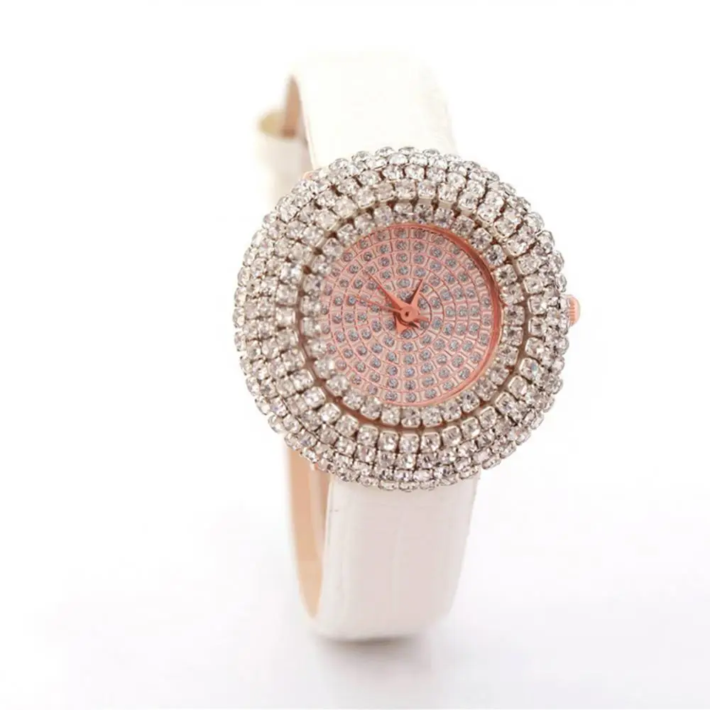 Exquisite-Rhinestone-Crystal-Dial-Quartz-Wristwatches-4-Fashion-Colors ...