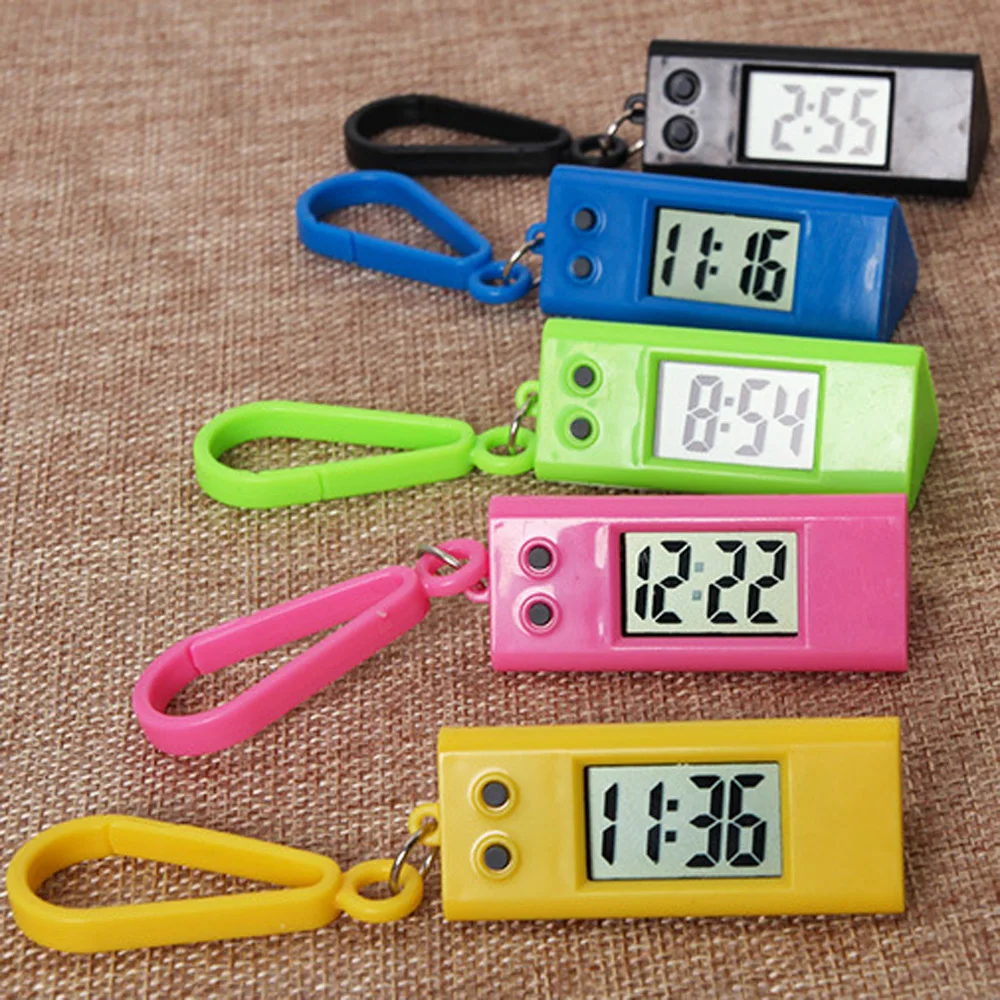 Mini-reloj-Digital-con-llavero-para-estudiantes-1-piezas-colorido-forma ...