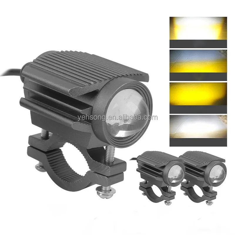 Motorbike Led Headlight Aircraft LED spotlights Yellow and white two ...