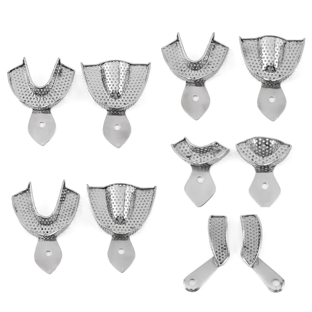 Stainless Steel Dental Impression Trays Upper and Lower Autoclavable ...