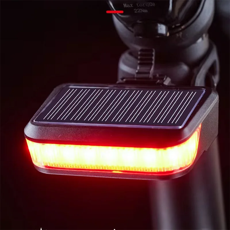 Cycling Safety Solar Tail Light Rechargeable USB Led Bike Solar Power ...