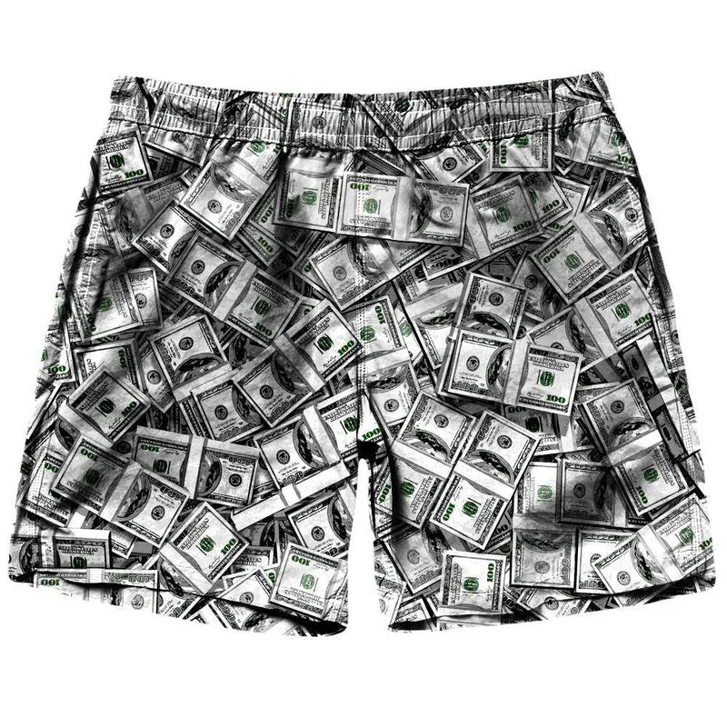 New-Men-Microphone-Patterns-Beach-Shorts-3D-Printed-Dollars-Short-Pants ...
