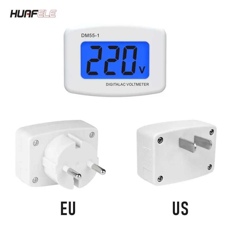 DM55-1-Digital-Voltmeter-EU-US-Plug-Volt-Meter-Socket-Voltage-Tester ...