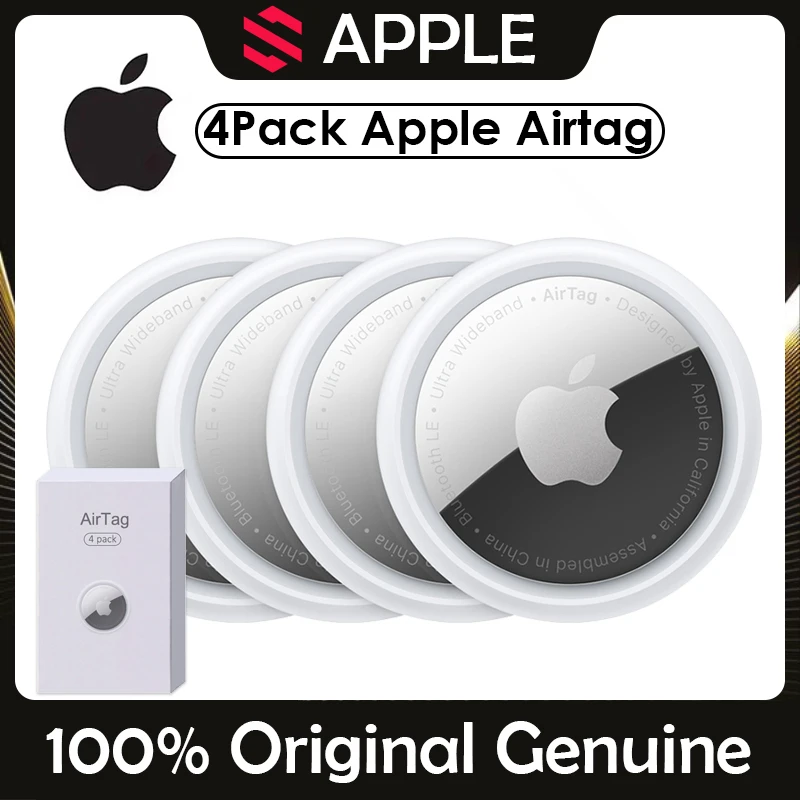 4Pack Apple AirTag Track Original Genuine-(Key Finder Search Smart Tag ...
