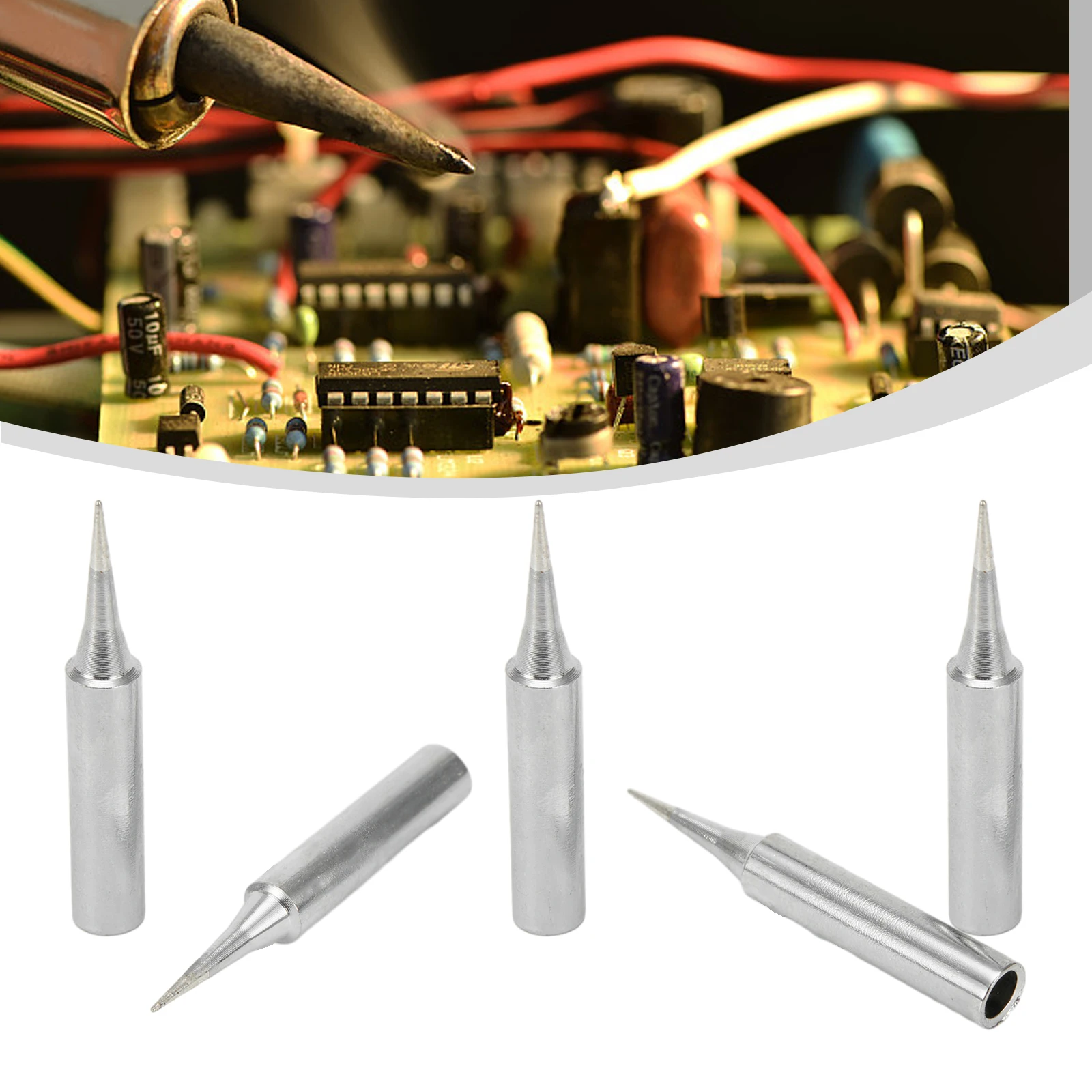 5pcs 900M-T Copper Soldering Iron Tips Welding Solder Tools ...