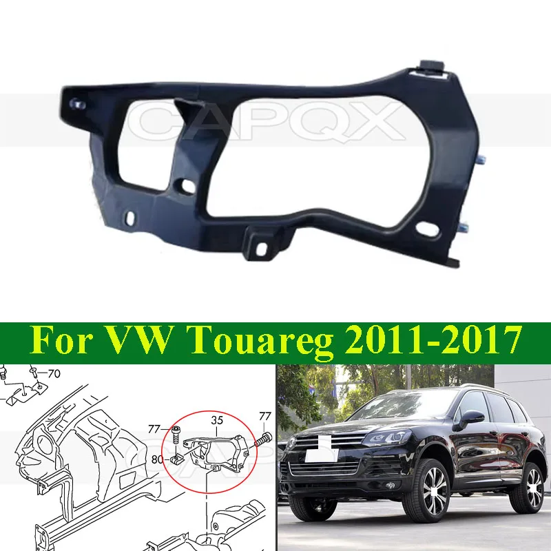 CAPQX левый или правый кронштейн передней фары для VW Touareg 2011-2017 ...