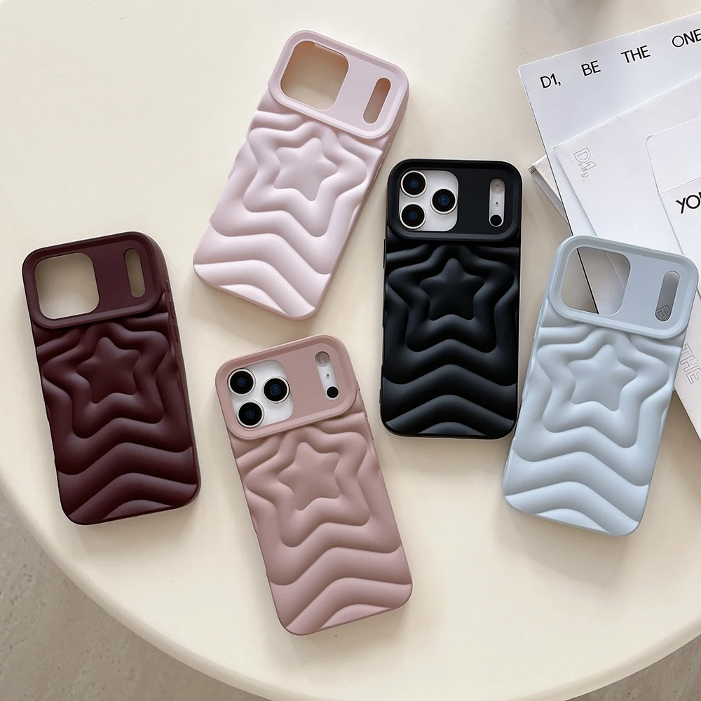 Fashion Imprint Star Matte Shockproof Protective Phone Case for iPhone ...