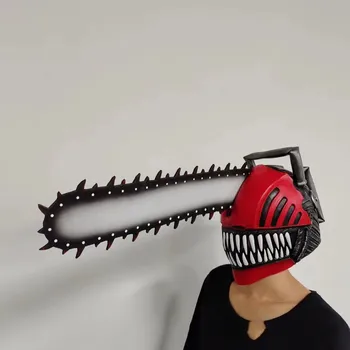 Chainsaw Man Denji Pochita Cosplay Wear Helmet Anime Role Saw Latex ...