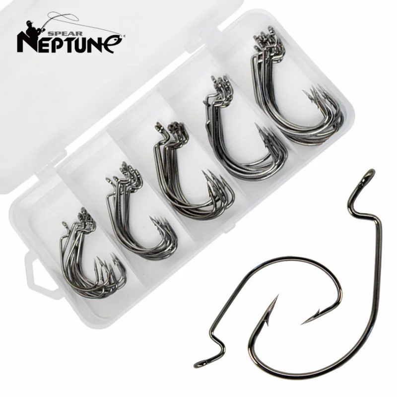 50pcs-Crank-Hook-Set-8-3-0-Fishing-Hooks-Saltwater-Soft-Worm-Lure-Wide ...