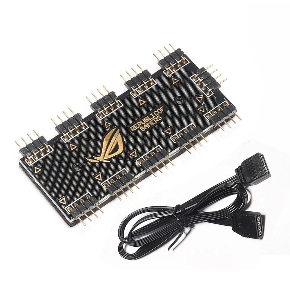 5V-3-4-Pin-ARGB-RGBW-Cable-ASUS-AURA-SYNC-RGB-10-Hub-Splitter-SATA ...