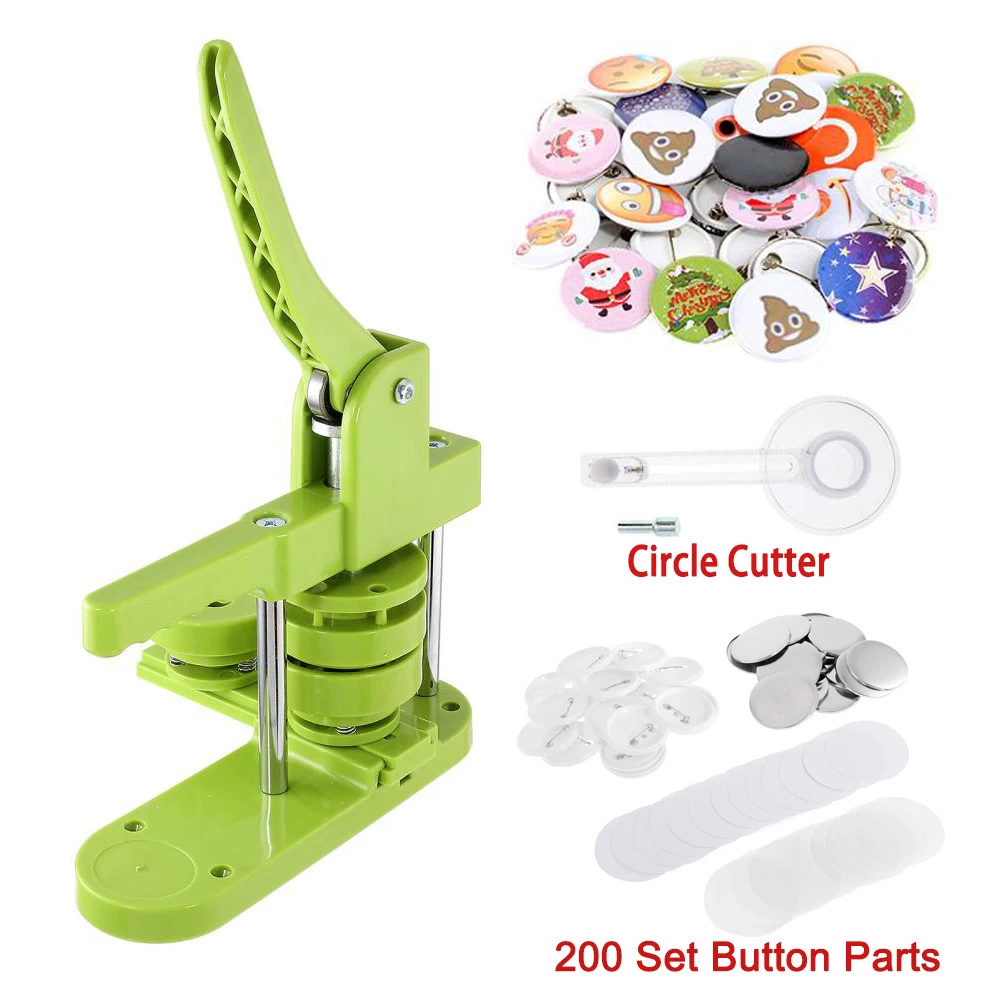Button-Badge-Maker-DIY-Blank-Pin-Button-Punch-Press-Machine-Badge-Mould ...