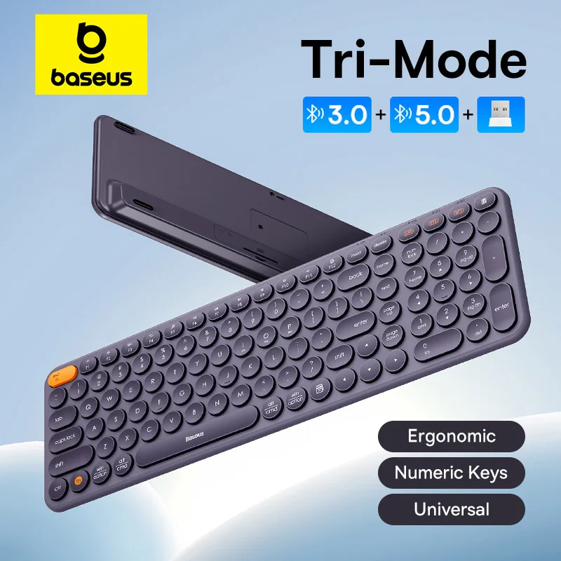 Baseus-teclado-inal-mbrico-Con-3-modos-de-conexi-n-dispositivo-ergon ...