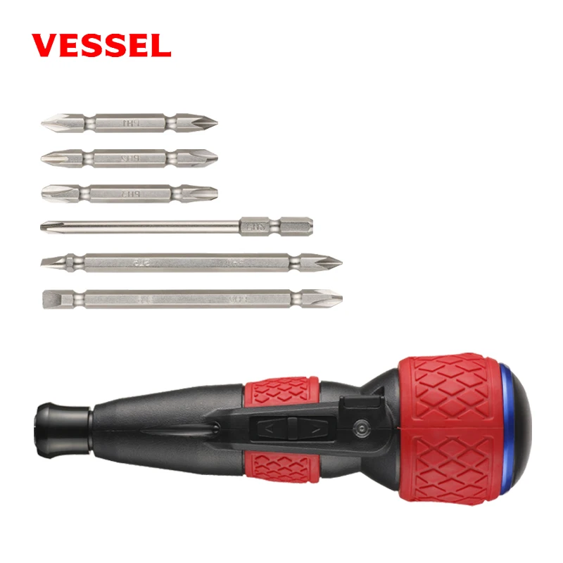 VESSEL-TOOL-Electric-Screwdriver-Set-with-6-Bits-Torque-Cordless-Impact ...