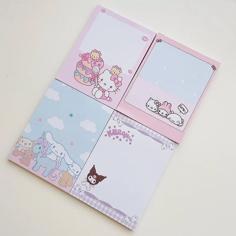 Bloc notes mémo Anime, fournitures de bureau, Kawaii, Hellokitty, Bento ...