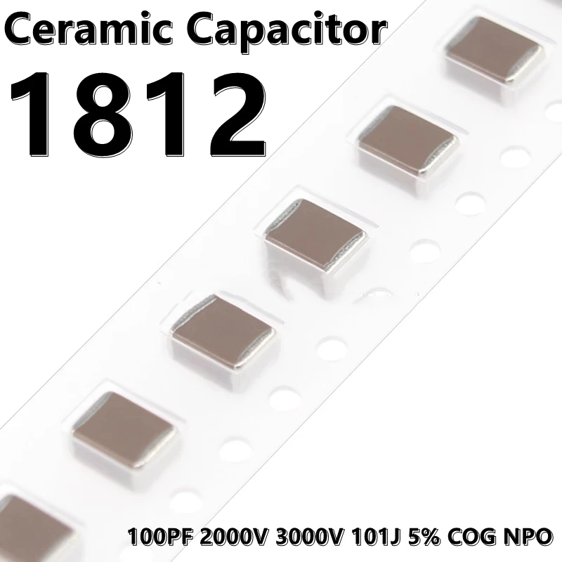 (10pcs) 1812 100PF 2000V 3000V 101J 5% COG NPO 4532 SMD Ceramic ...