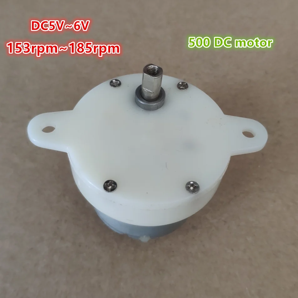 Brand-new-DC5V-6V-153rpm-185rpm-RF500-DC-gear-motor-metal-brush-T-shaft ...
