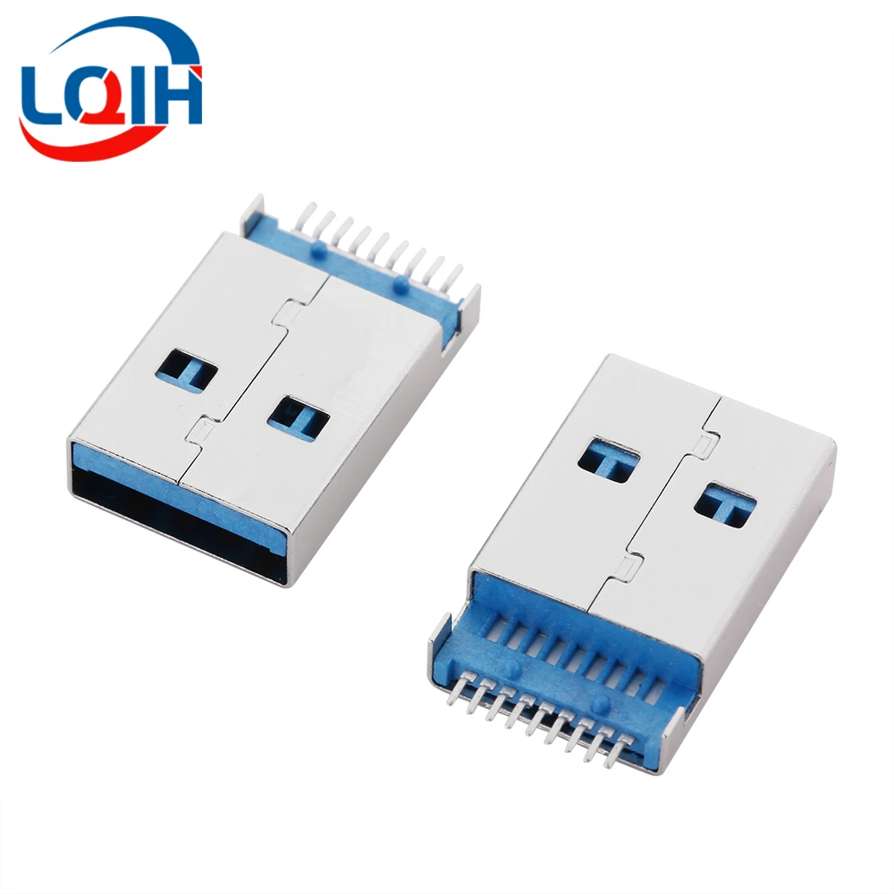 10PCS-USB-A-Male-Plug-Type-A-USB-Male-Connector-180-Degree-Patch-Pin ...