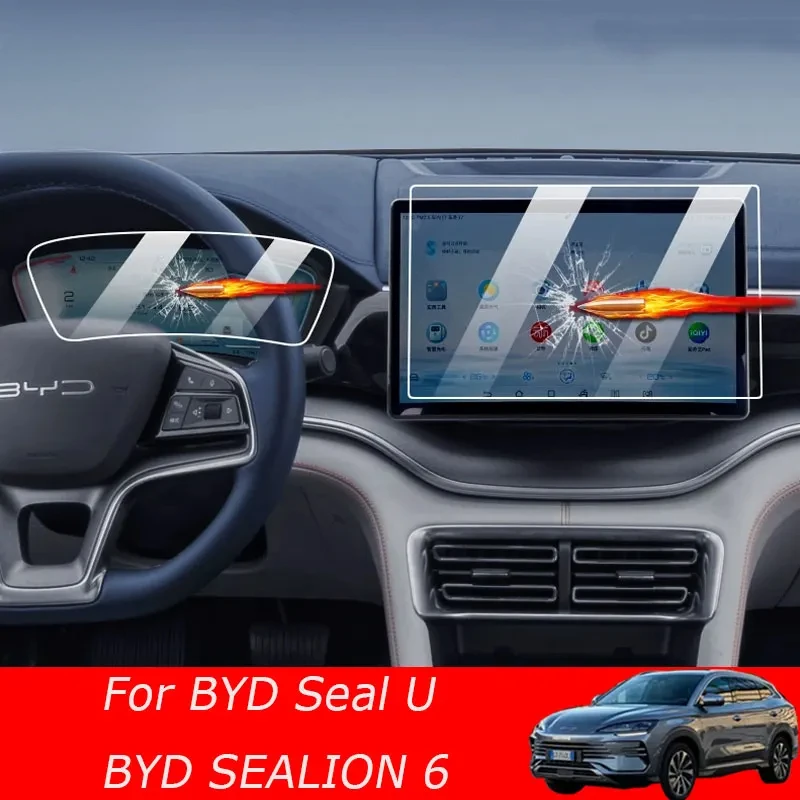 Tempered glass screen protector film For BYD Seal U Sealion 6 dm-i 2024 ...