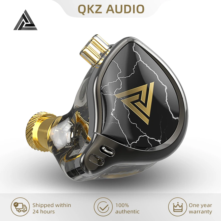 QKZ X HBB Wired HIFI In Ear IEMs Earphones Monitors 10mm Titanium ...