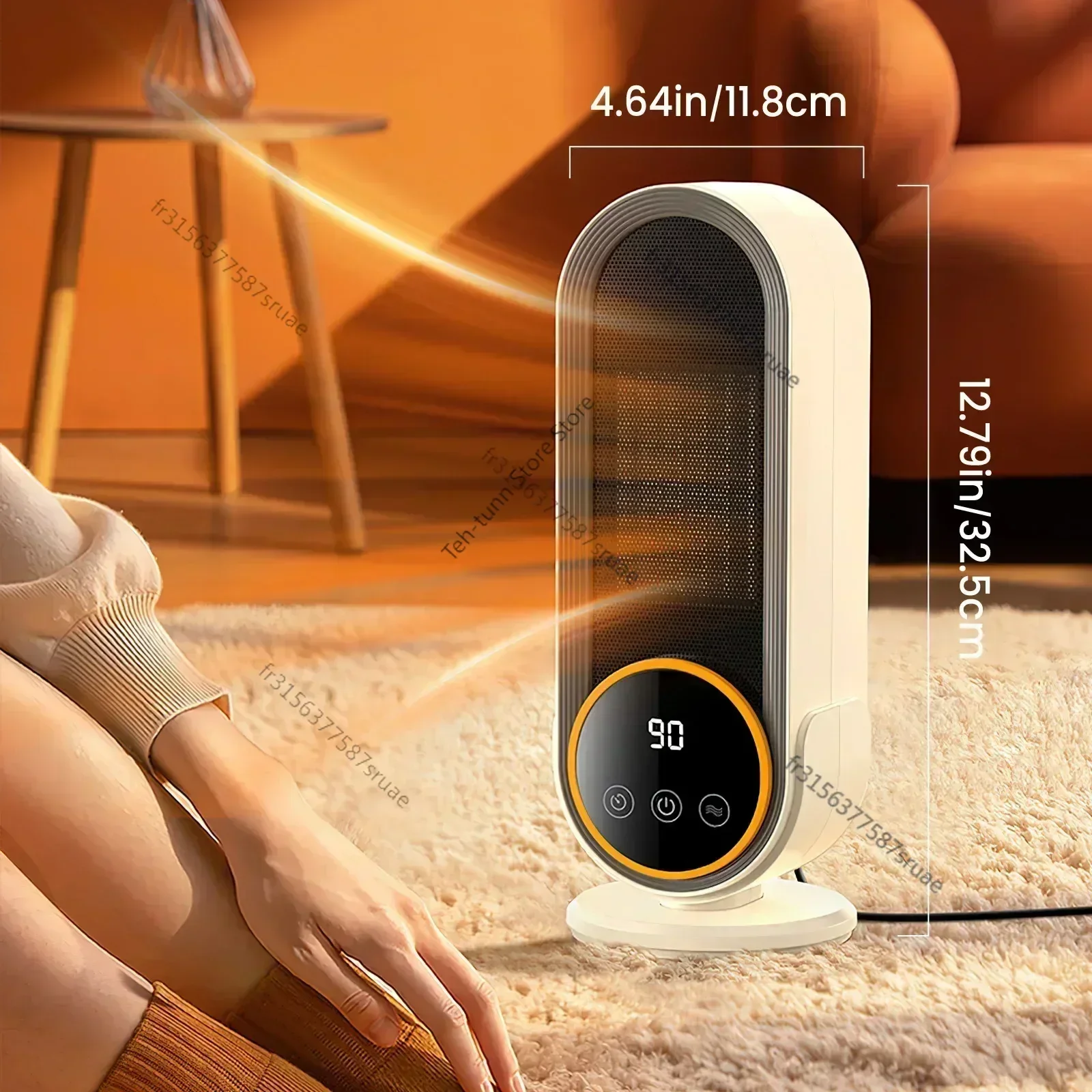 1200W Electric Heater Portable Fan Heaters 220V Room Heater Home Office ...