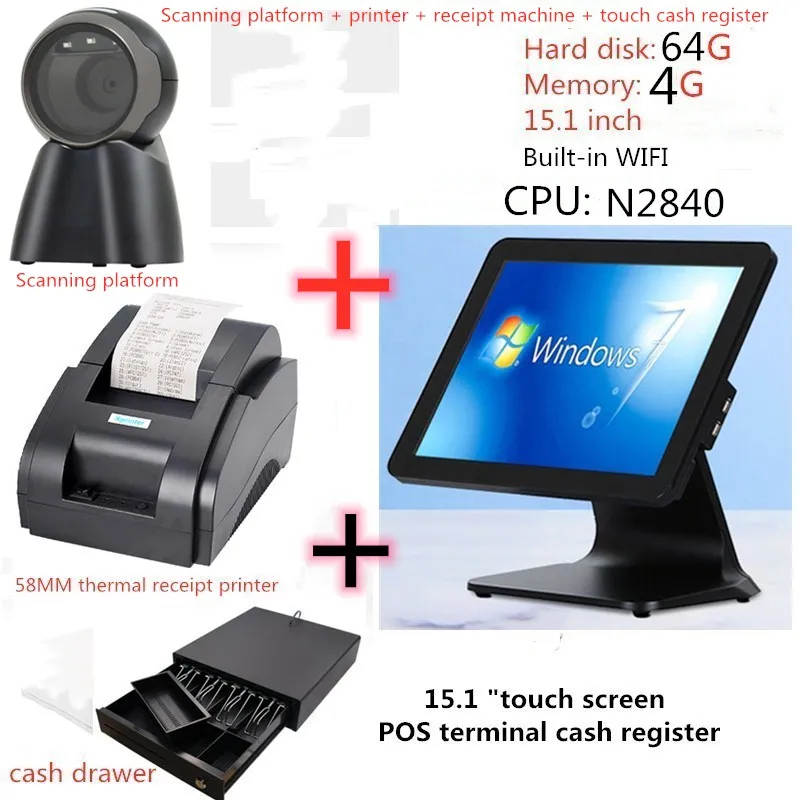 15-Dual-LCD-Screen-One-touch-Panel-POS-Machine-Cash-Register-for ...