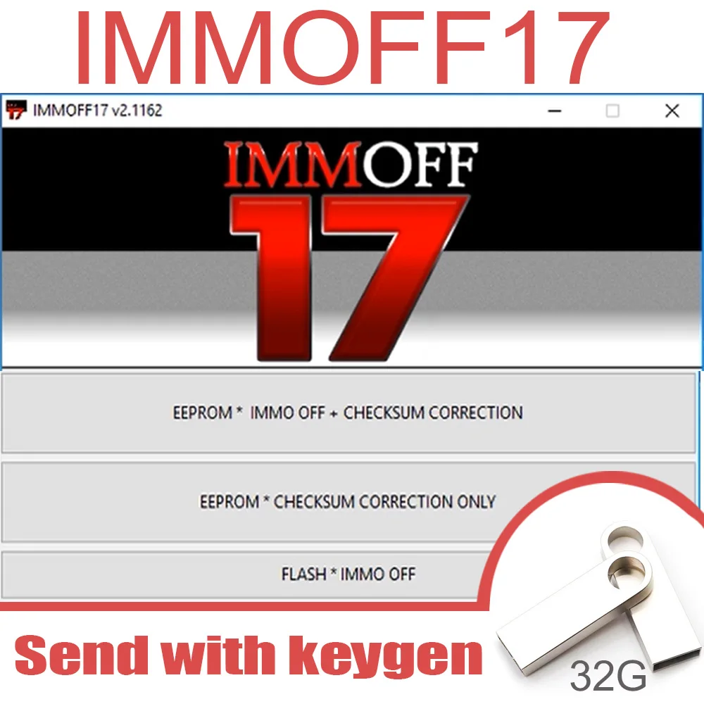 Car software IMMOFF17 send with keygen EEPROM Checksum Correction Immo ...
