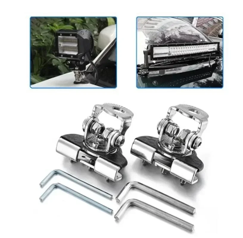 1PAIR-Car-Engine-Hood-Led-Light-Mounting-Bracket-Auto-Bonnet-Cover ...