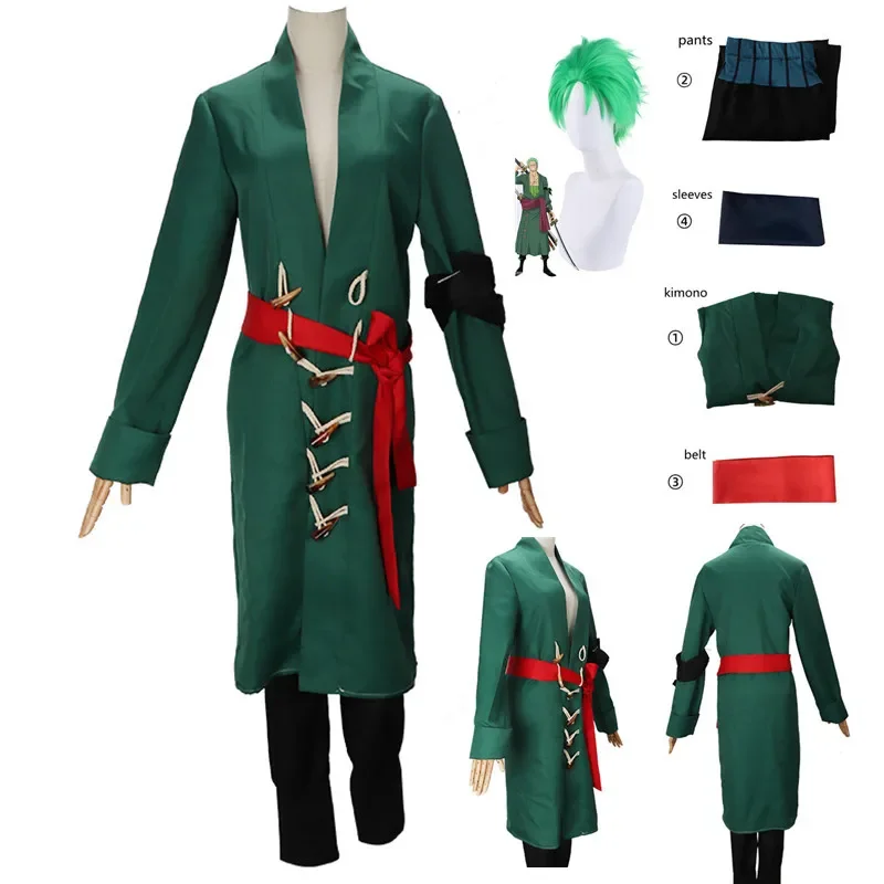Japanese-Anime-Roronoa-Zoro-Cosplay-Costume-Halloween-Robe-Full-Set ...
