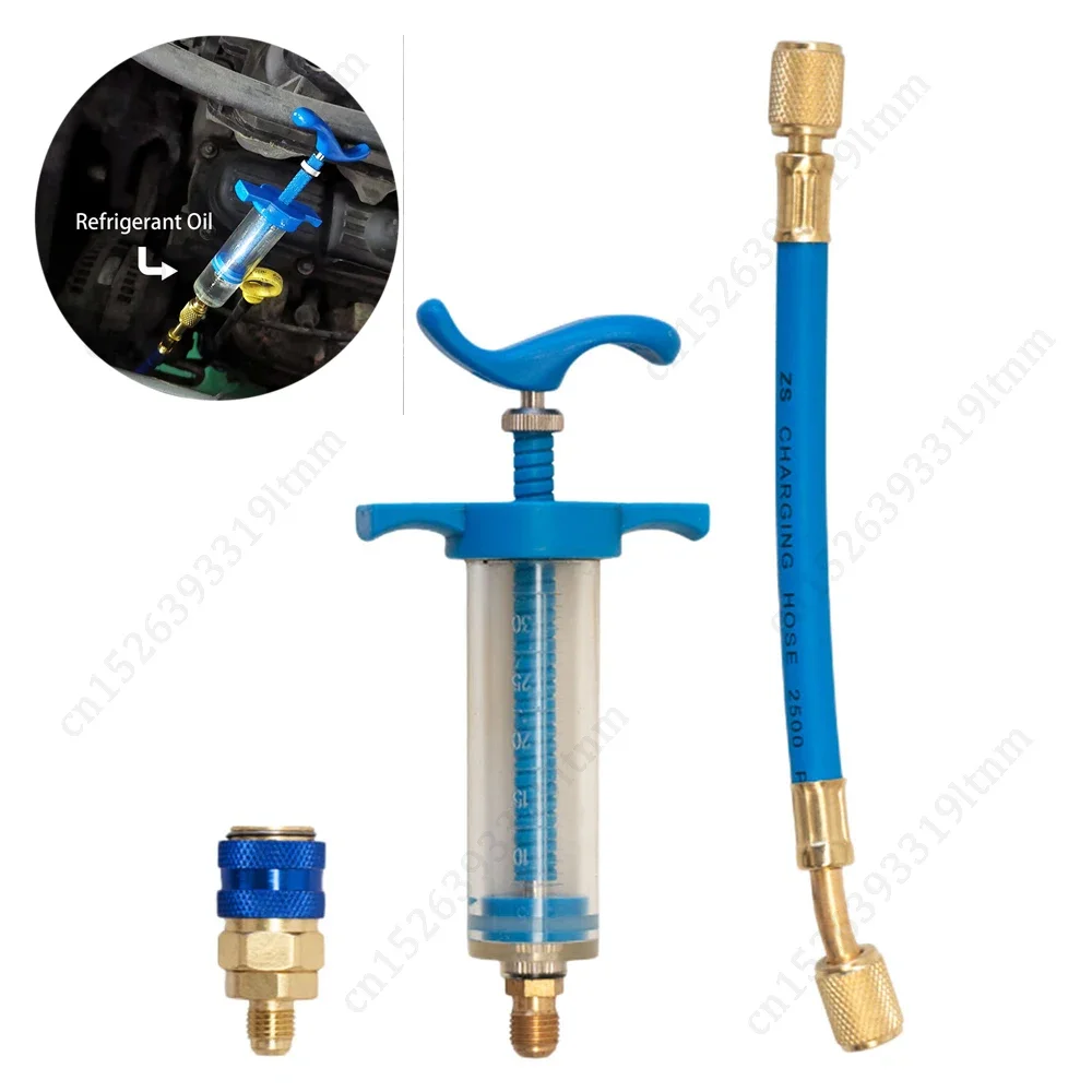 Auto-A-C-Oil-Dye-Injector-1Oz-R134A-1-4-Pure-Liquid-Oil-Coolant-Filler ...