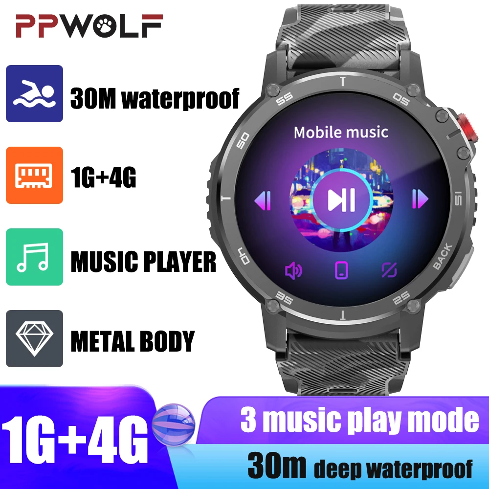PPWOLF-Rugged-Smart-Watch-PC22-IP68-Deep-Waterproof-1-4G-Outdoor-Sport ...