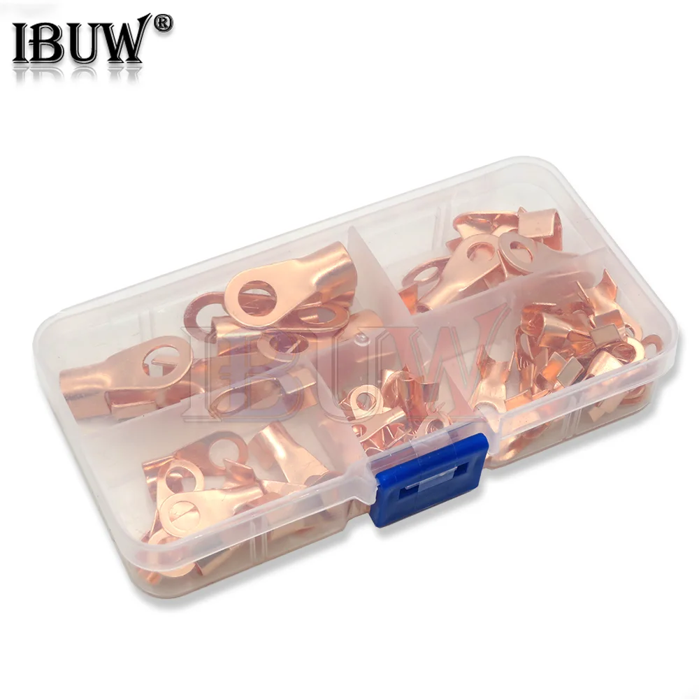 80pcs Copper Battery Cable Connector Terminal Open Lugs Wire Terminals ...