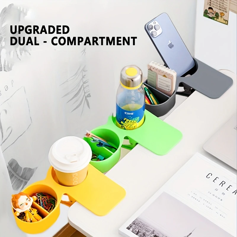 Desktop Cup Holder with Double Slot Design Fixed Cup Rack for Office ...