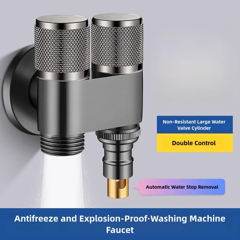 Double-Control-Washing-Machine-Faucet-Toilet-Triangle-Valve-Point ...