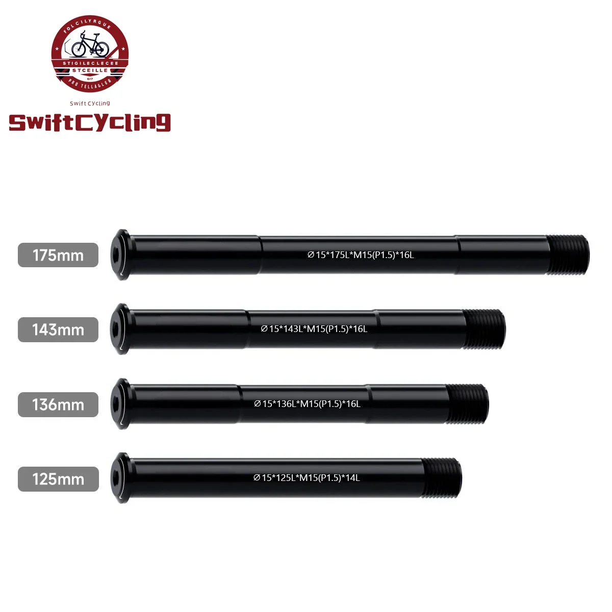 Swift-MTB-Road-Bike-Thru-Axle-Front-Fork-Shaft-Skewers-M15xP1-5-15x125 ...