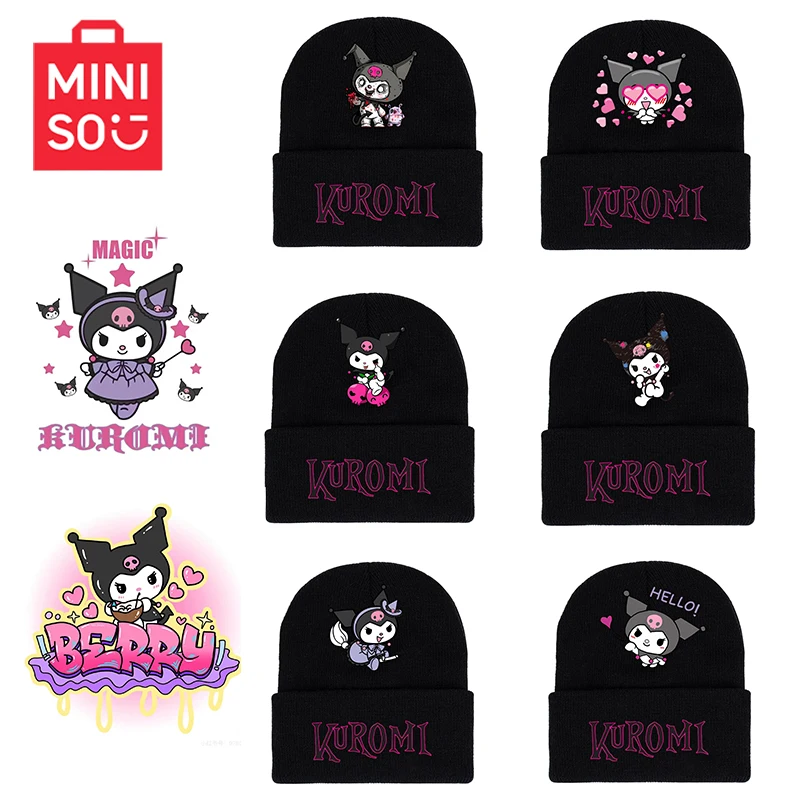 MINISO-Cinnamoroll-Knitted-Hat-Sanrio-Women-Beanie-Adult-Winter-Warm ...