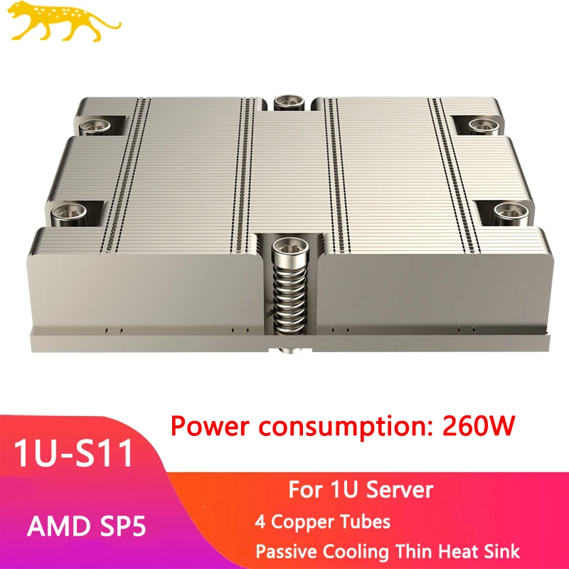 Coolserver 1u-s11 260w Server Cpu Cooler 4 Copper Tubes Workstation ...